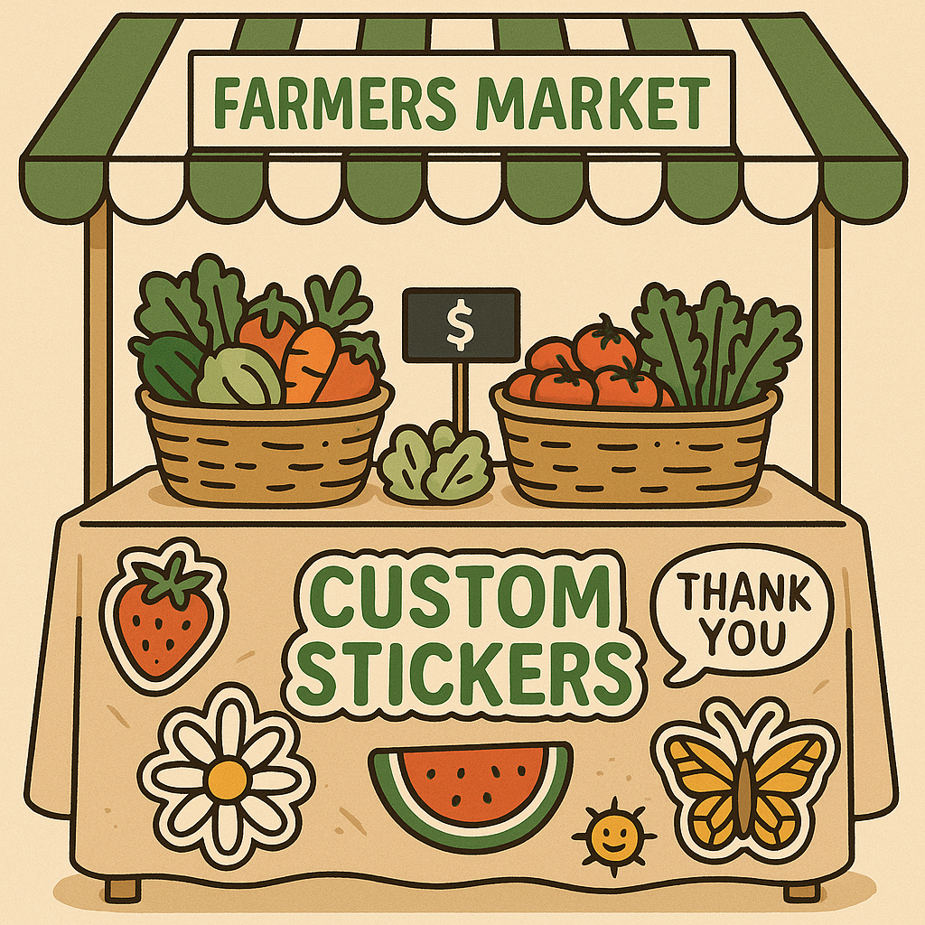 How to Use Stickers to Make Your Farmers Market Booth Stand Out ...