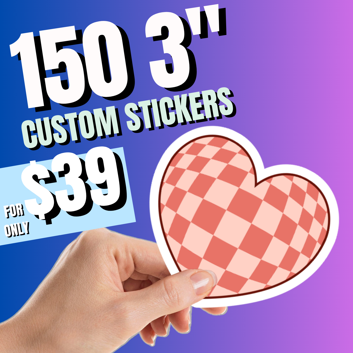 150 Custom 3" Vinyl Stickers – Sticker Whisper