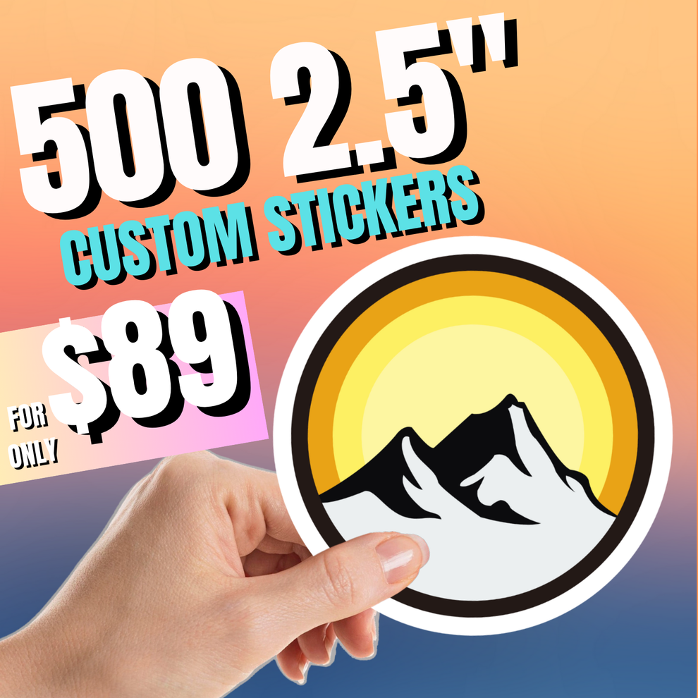 500 Custom 2.5" Vinyl Stickers – Sticker Whisper